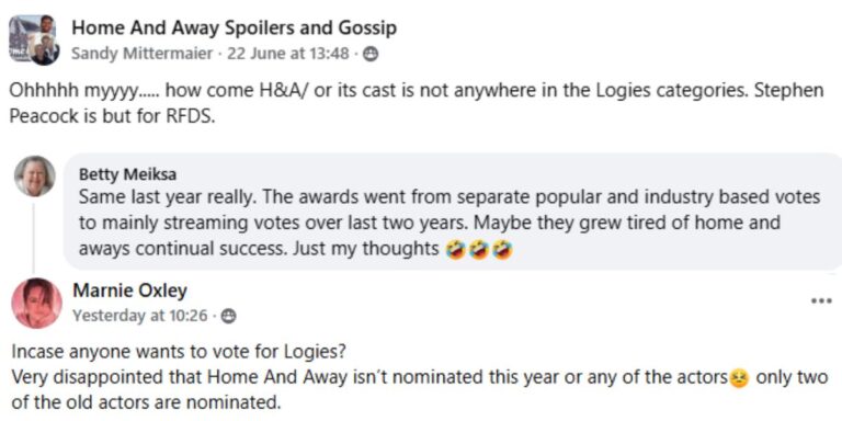 Home and Away fans outraged over show’s 2026 Logies snub